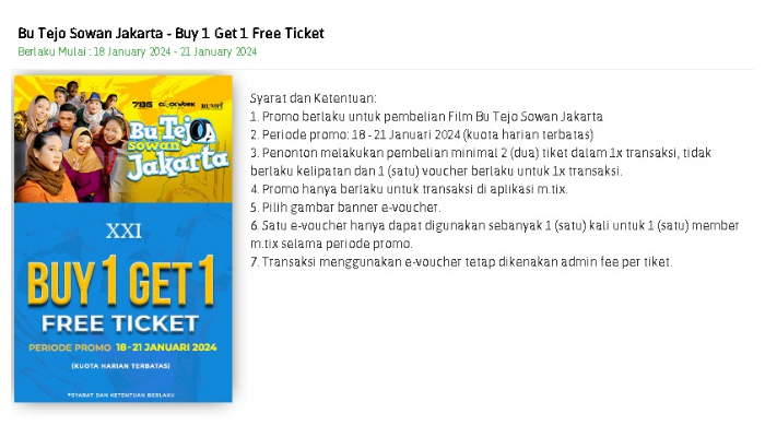 Nonton Film Bu Tejo Sowan Jakarta Dapat Promo Buy 1 Get 1 - BANTENTV.COM