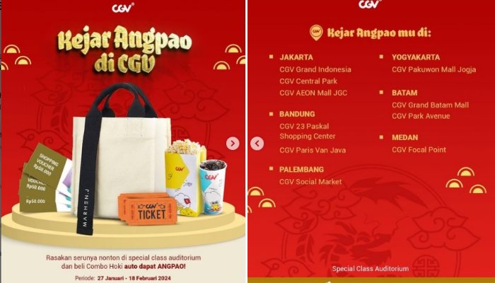 Perayaan Imlek 2024 CGV Berikan Promo ‘Kejar Angpao di CGV’ - BANTENTV.COM